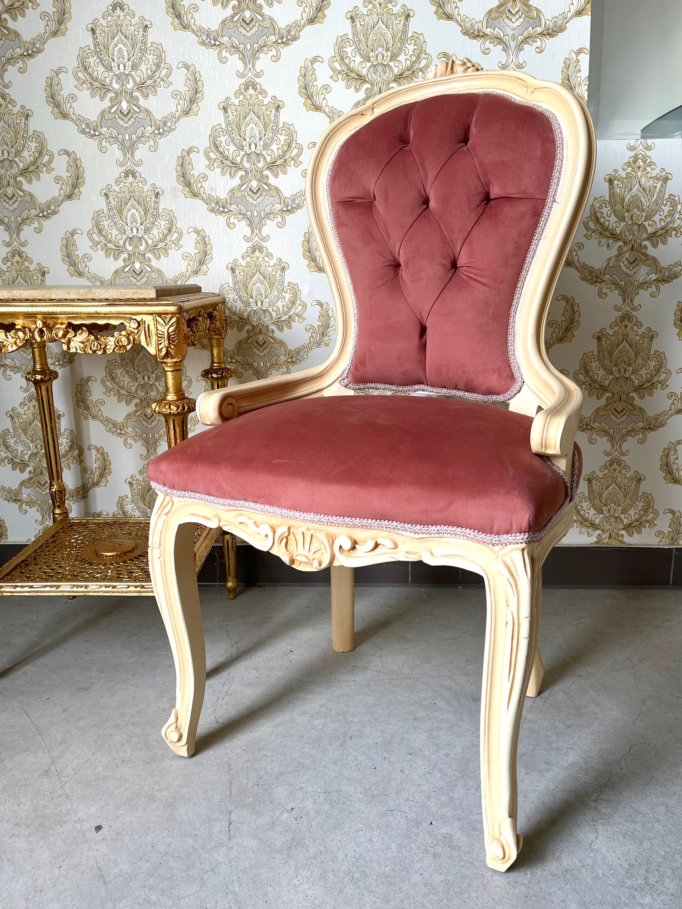 Accent Chair Classic Baroque Style in Beautiful Rose Berry - Etsy