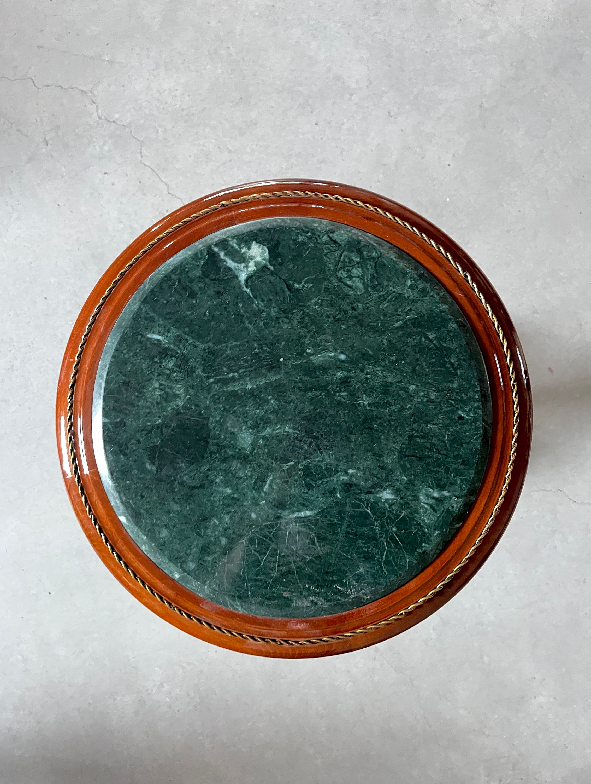 Small Side Table Marble Top Retro Baroque Style Tea Table Café Table ...