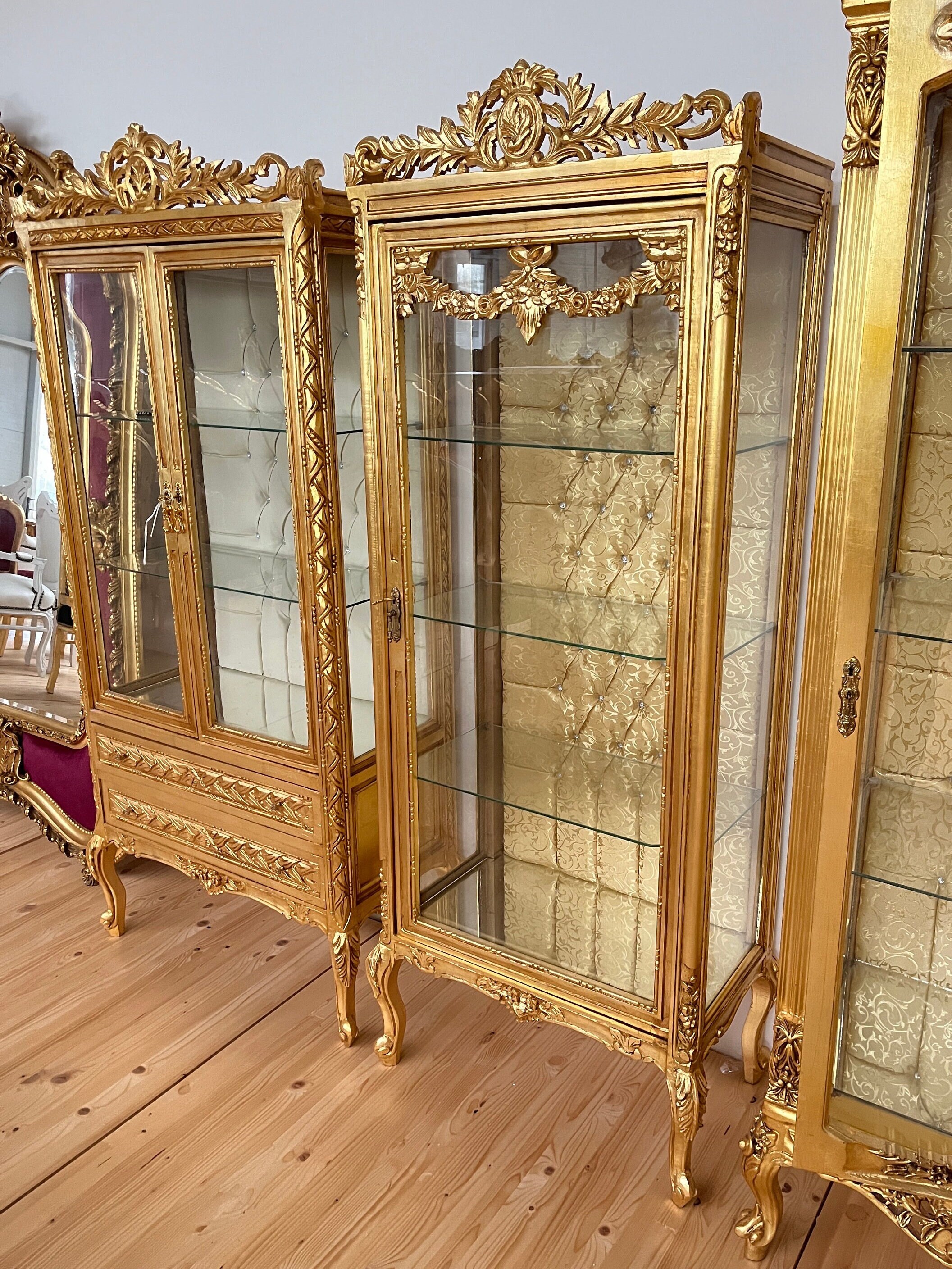 Display Cabinet French Louis XV Style Showcase Antique Style ...