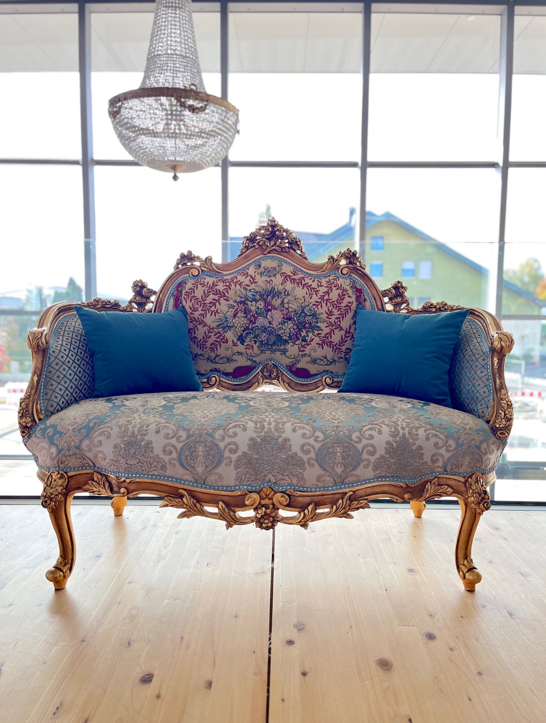 Love Seat French Louis Style Sofa Royal Baroque Style Settee for Home ...