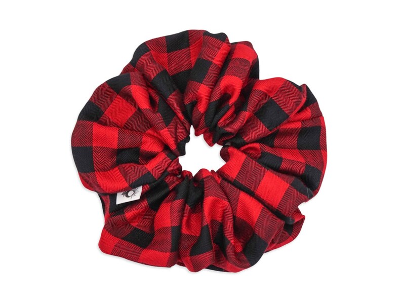 Red and Black Plaid Scrunchie | Oversized & Basic Scrunchies | |xxl ...