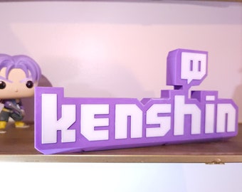 Personalized Custom Twitch Style Name Plate, Streamer Gift, Desk Sign ...