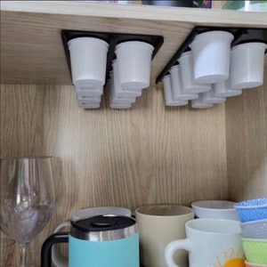 Keurig K-cup Pod Holder Under Cabinet or Wall Mounted Storage for Pods ...