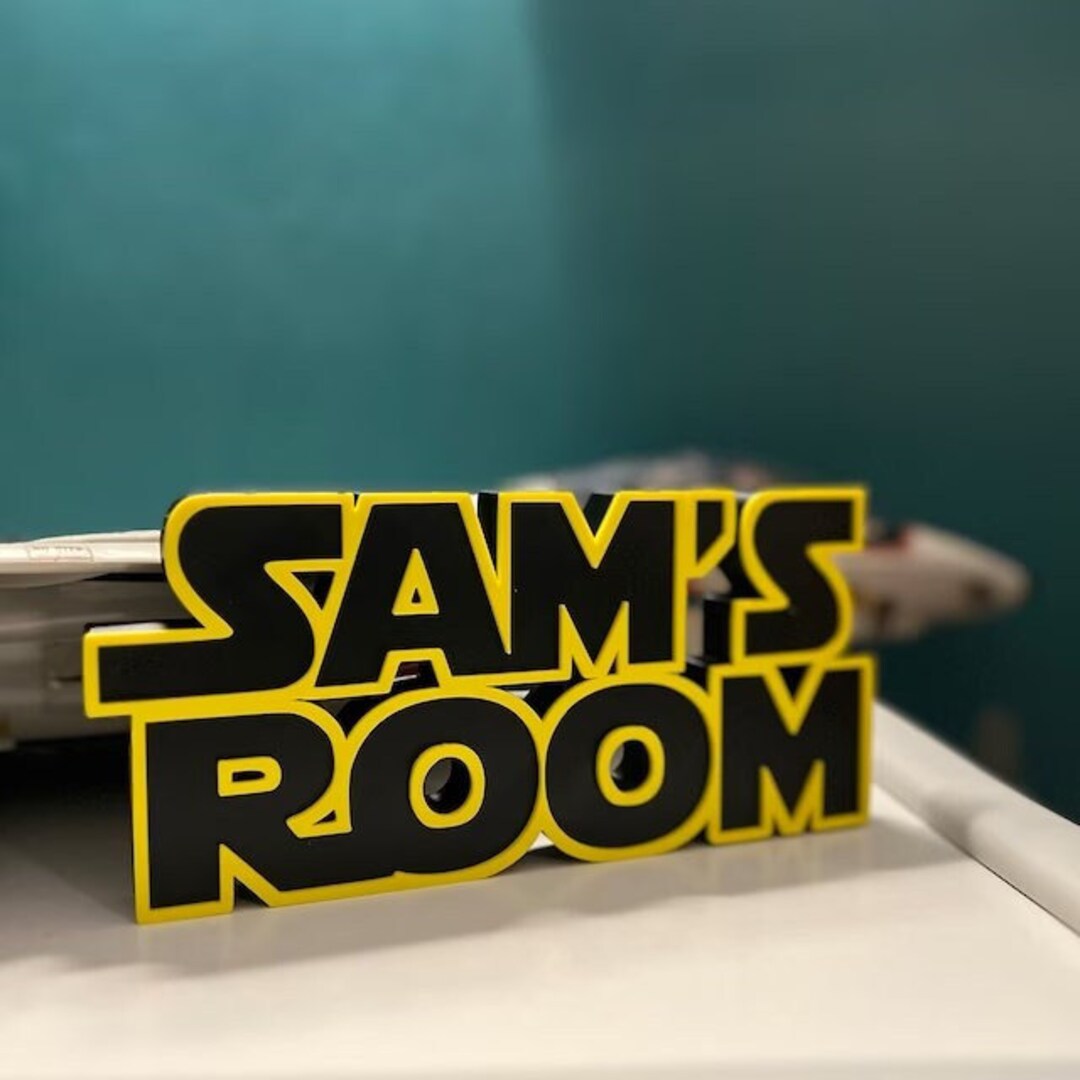 Personalized Custom Star Wars Nameplate / 3D Printed Name Plate ...
