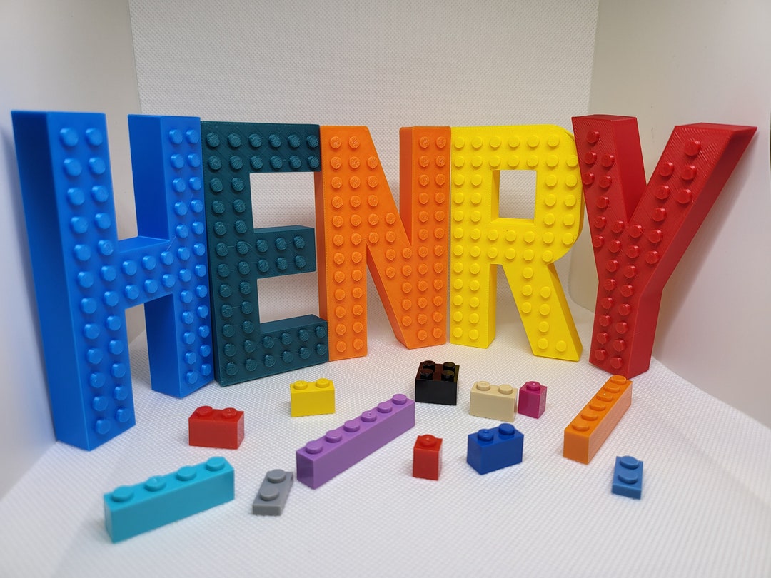 Personalized Name Sign, Large Letters for Kids Building Block Nameplate ...