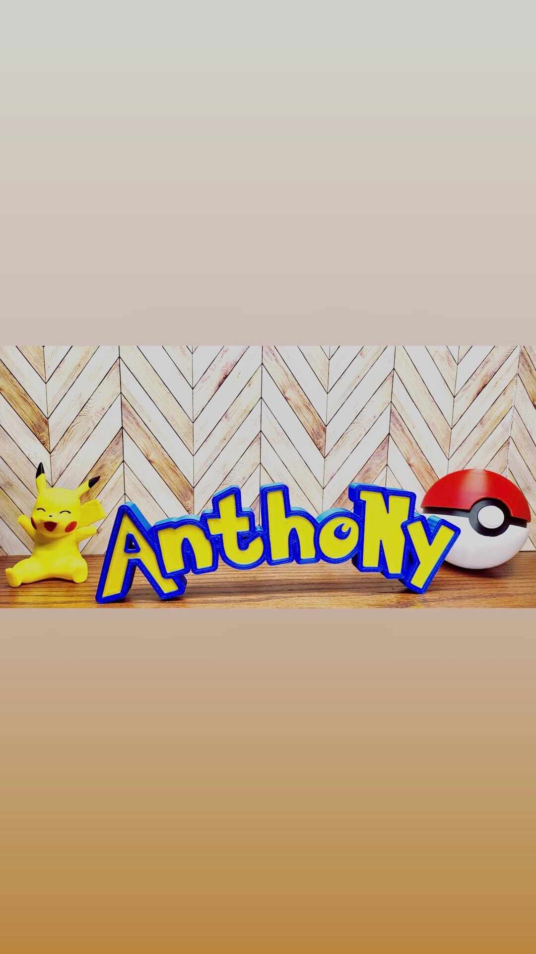 Custom Pokemon Style Name Plate, Personalized Gifts for Pokefans ...