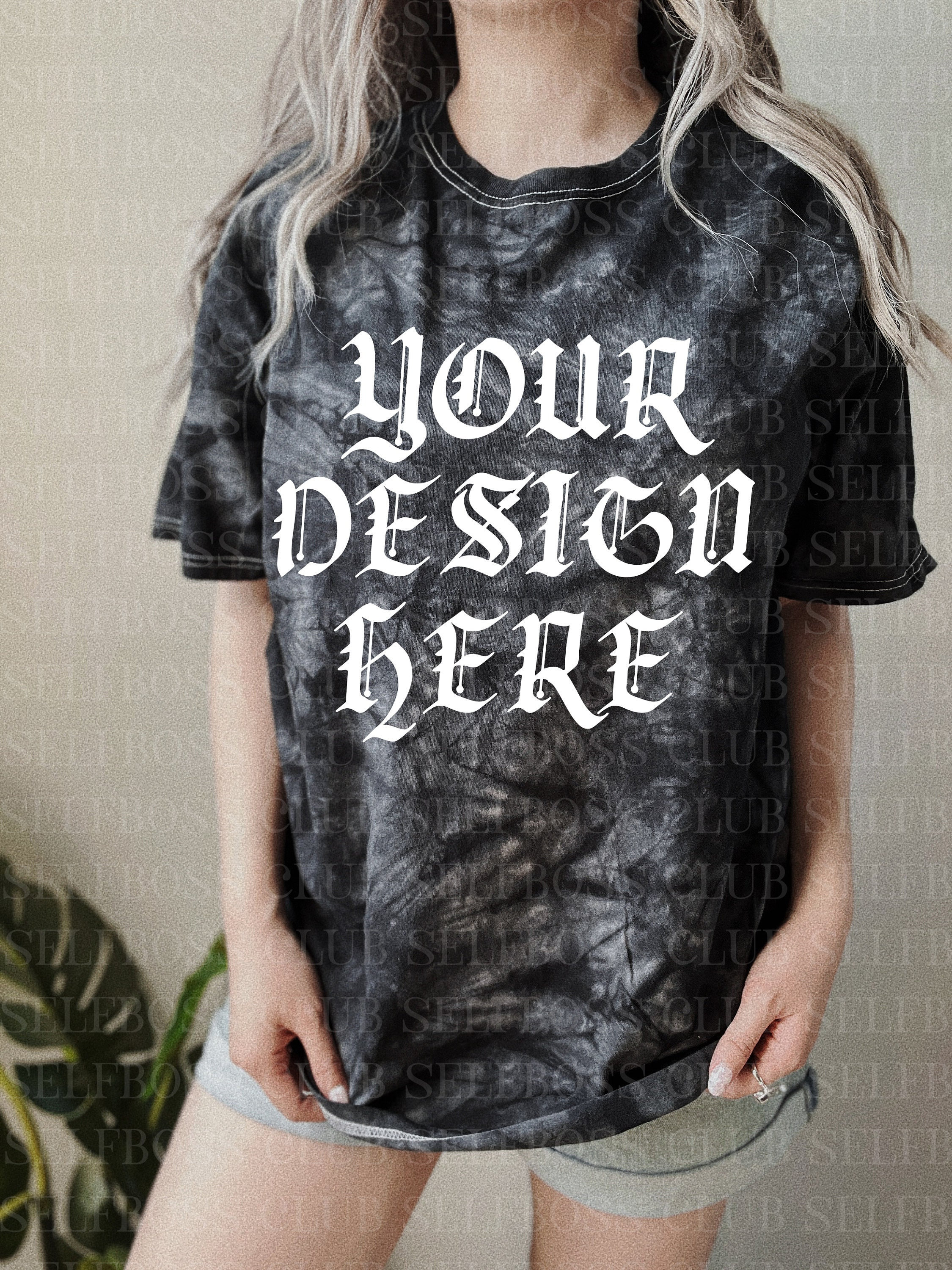 Colortone Tie Dye Shirt Model Mockup CRYSTAL WASH BLACK Tie - Etsy