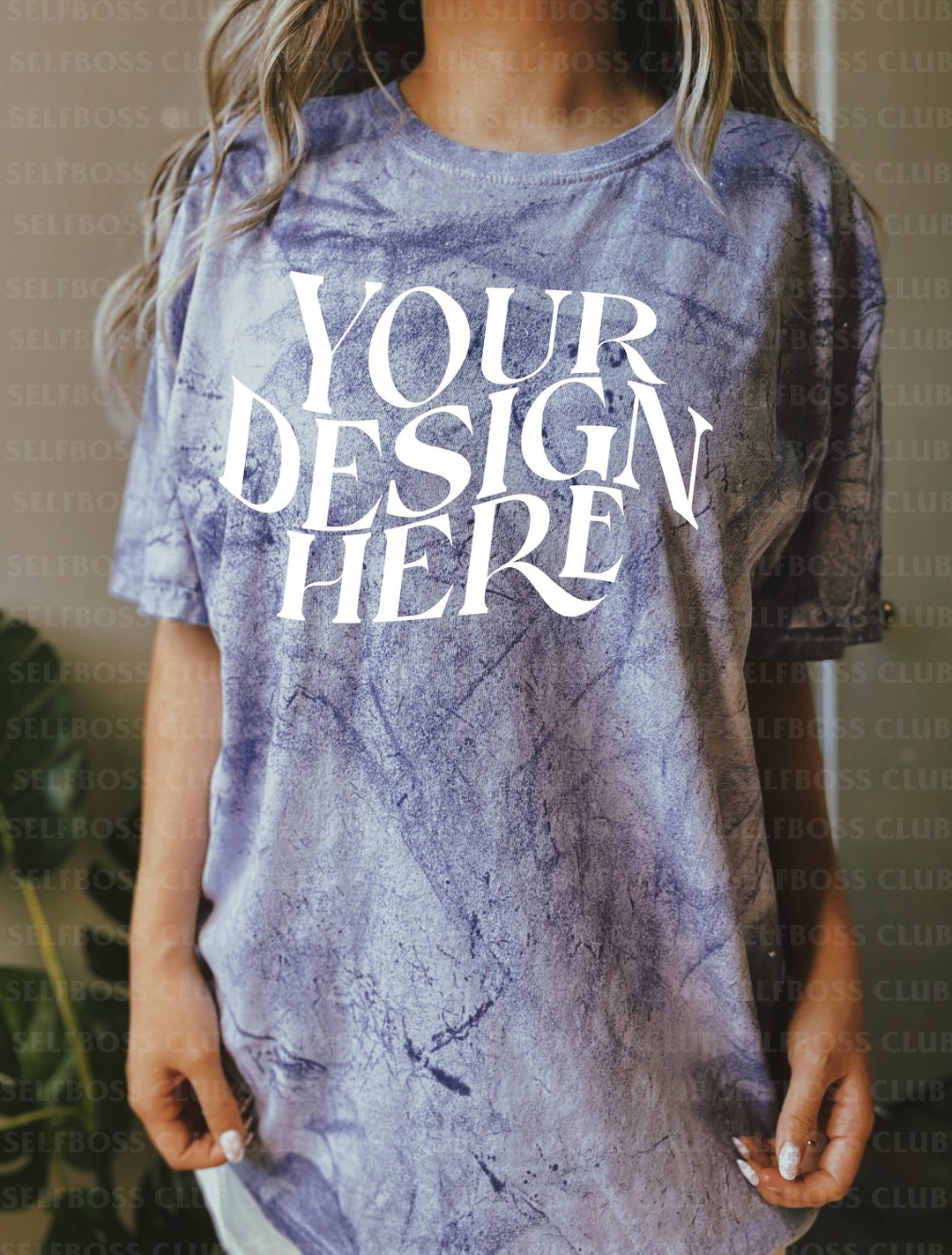 Comfort Colors Colorblast T-shirt - Model Mockup- Color Blast Dyed ...