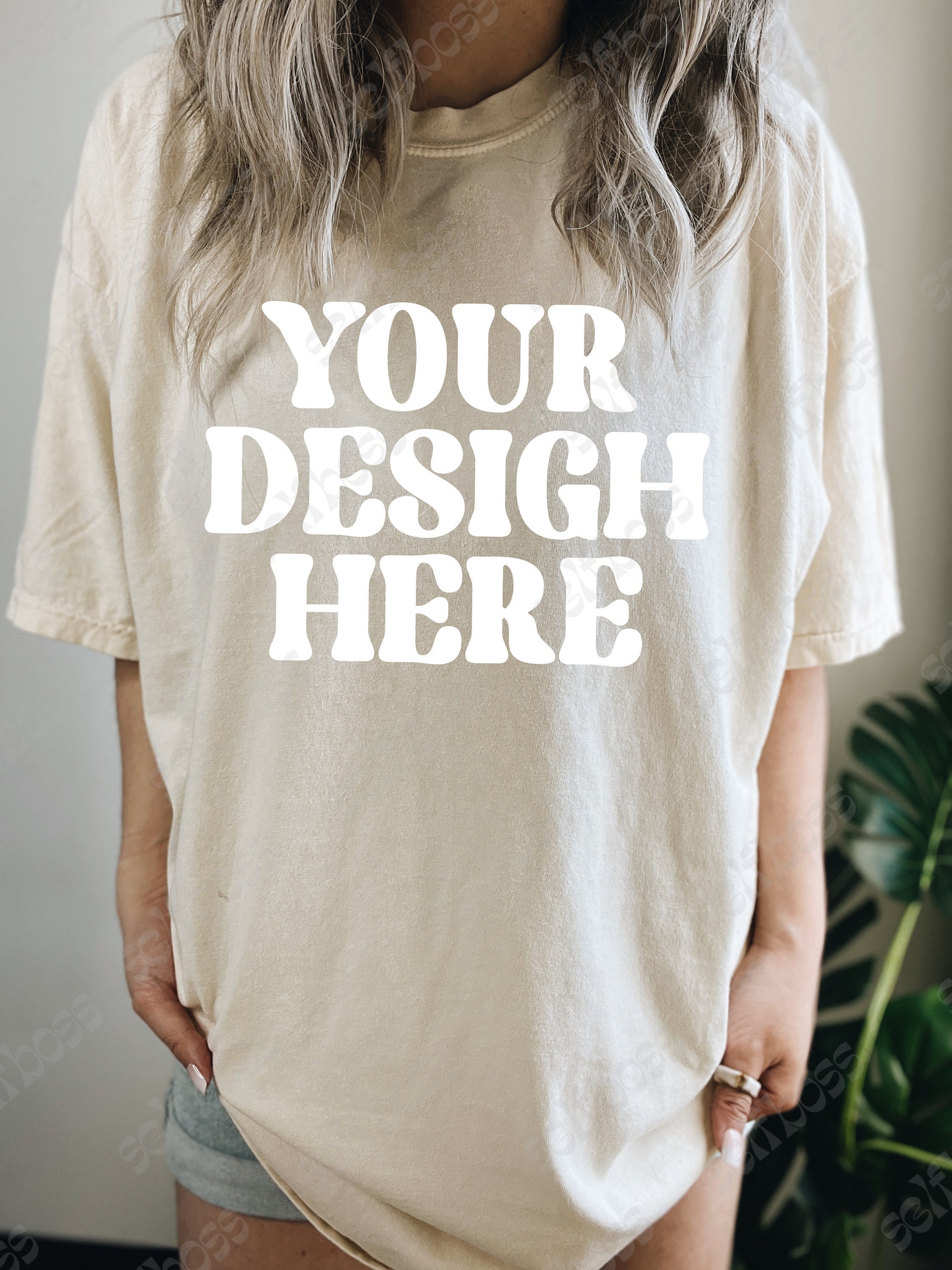 Comfort Colors C1717 Sand Shirt Model Mockup Sand Colored - Etsy
