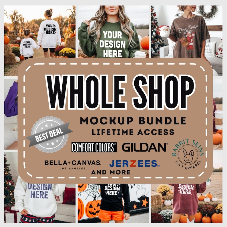 Whole Shop Bundle - Lifetime Acess - Current and Future Mockups - Etsy