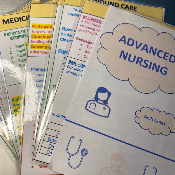 Nursing Flashcards - Etsy UK