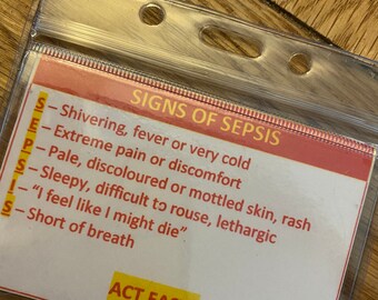 Sepsis Badge Card - Etsy