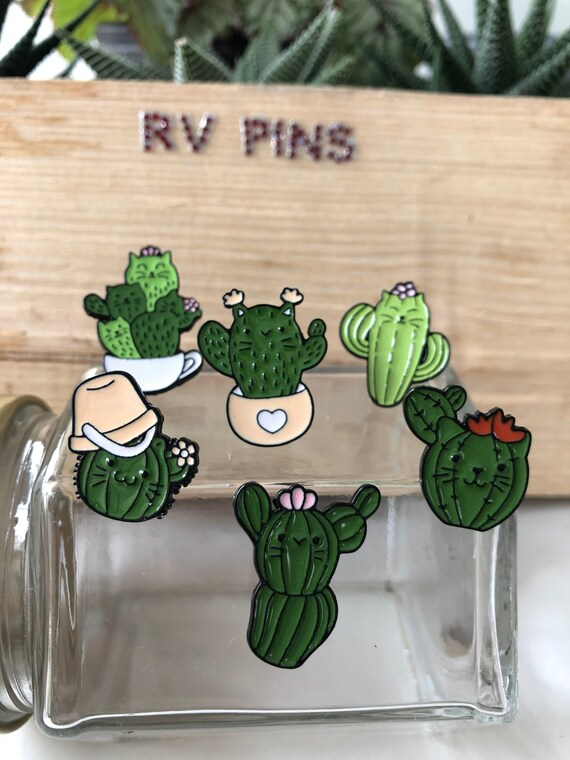Cat Cactus Pins | Etsy