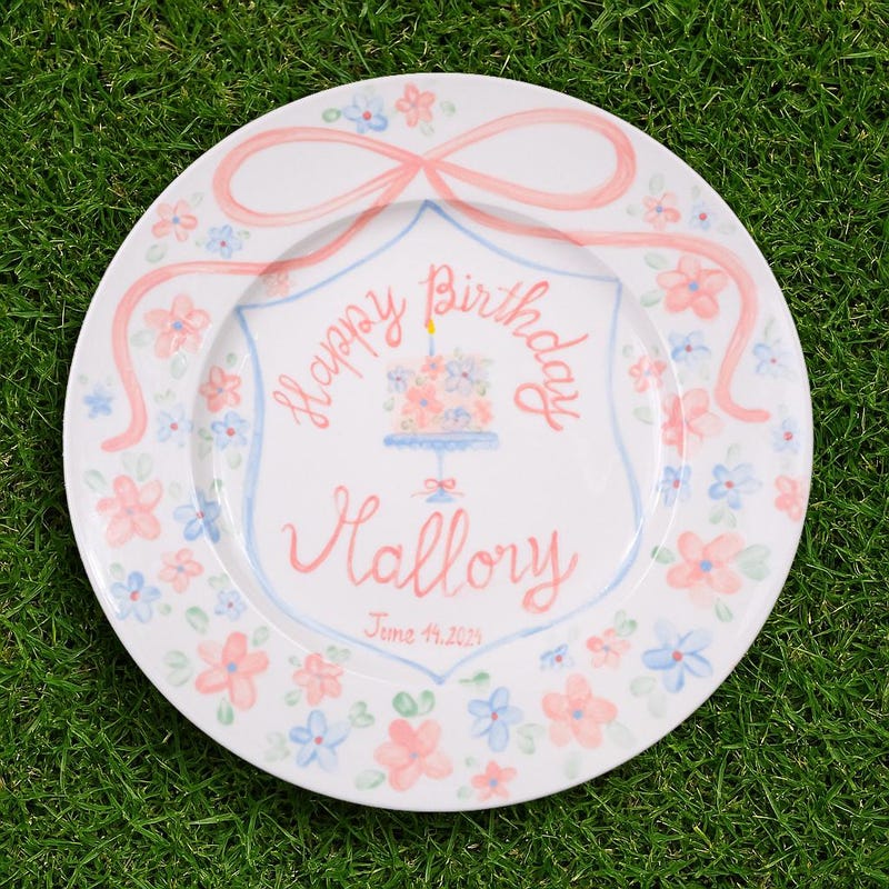 Happy Birthday Plate - Etsy