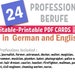 PROFESSIONS Printable Flashcards for Preschool Kids in German & English ...