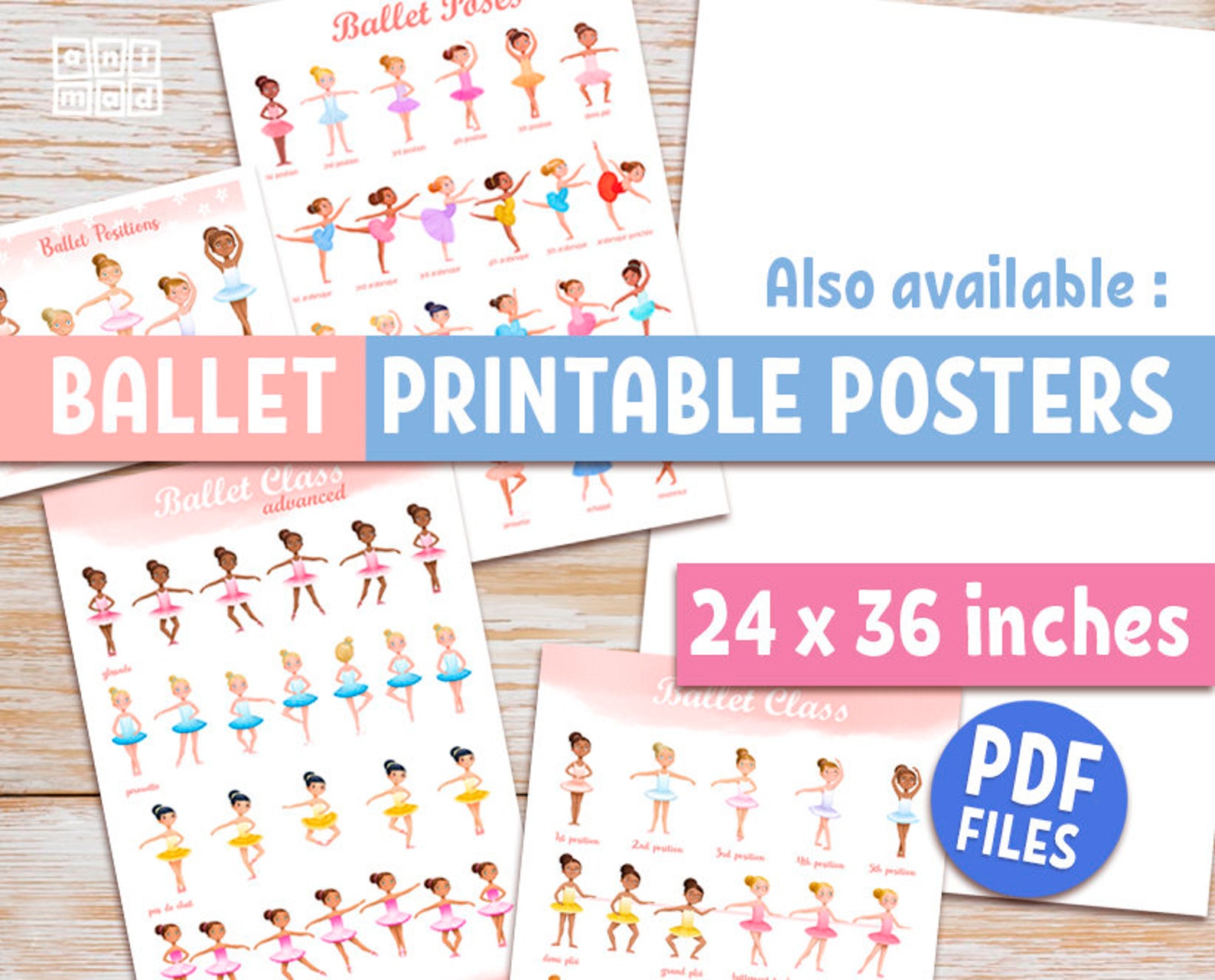 PERSONALISED BALLET Primary POSITIONS Printable Poster for Girls ...
