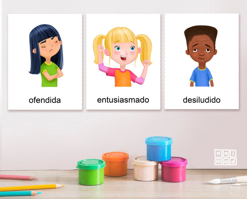EMOTIONS & FEELINGS Printable Flashcards for Preschoool Kids in ...