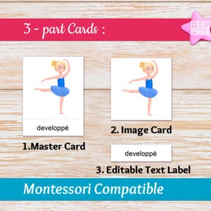BALLET Poses Printable CARDS for Girls, 23 Montessori Ballerinas Cards ...