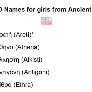 Ancient Greek Baby Names List: 120 Mythology & History Names (PDF ...