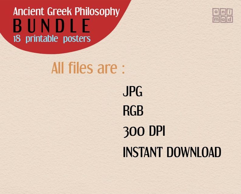 Ancient Greek PHILOSOPHY POSTERS BUNDLE, Set of 18 Printable Quotes for ...