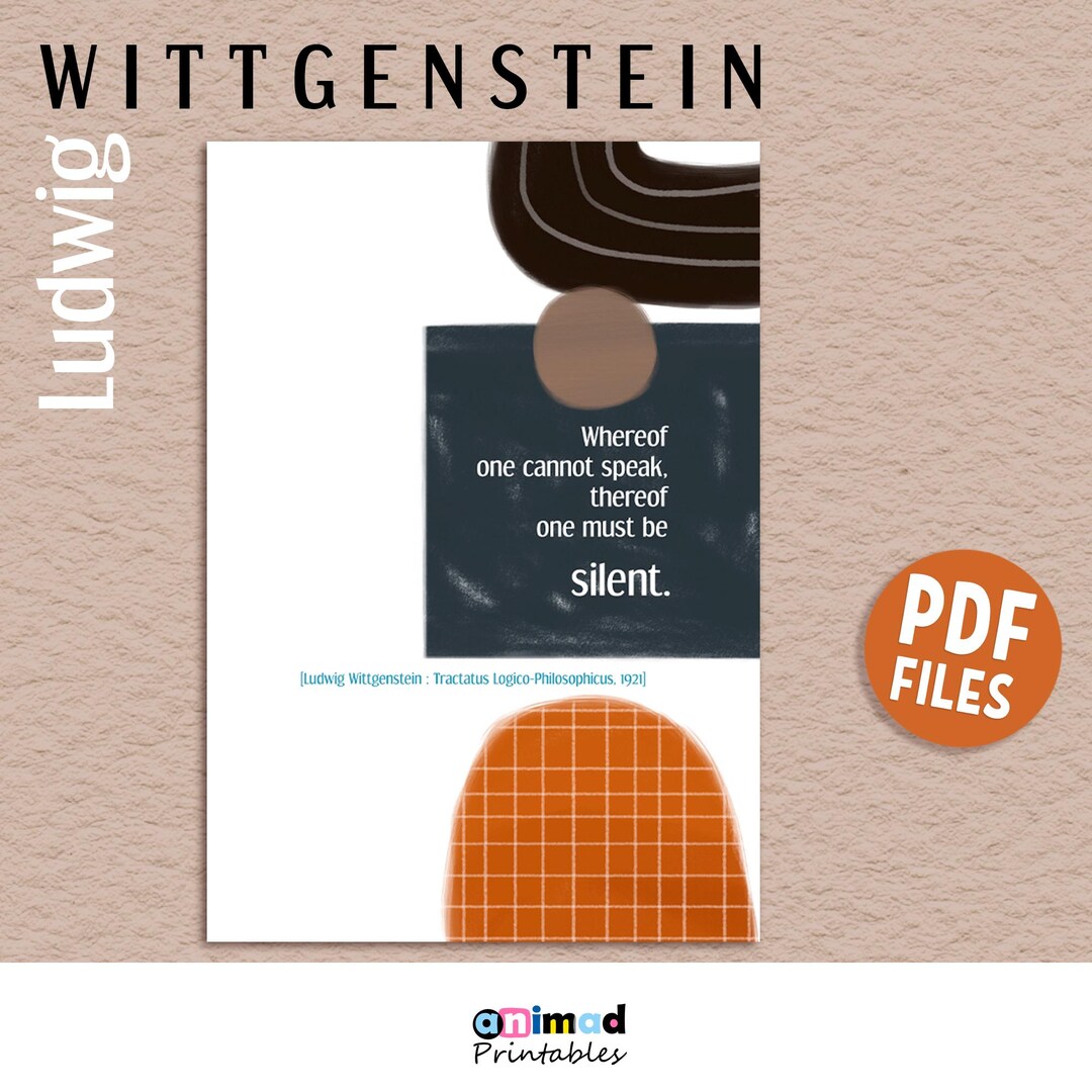 Wittgenstein Printable Poster, Philosophy Quote Wall Art, Graduation ...