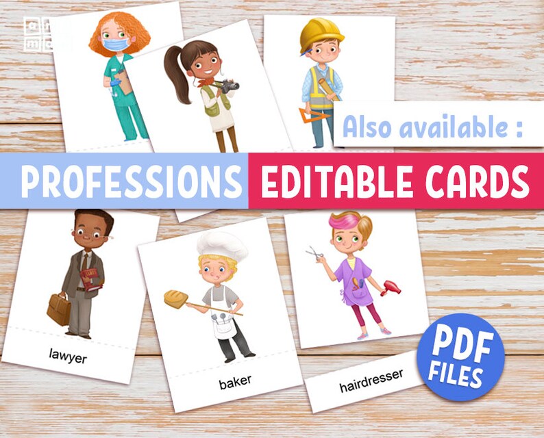 PROFESSIONS Printable Poster for Preschool Kids, Community Helpers ...