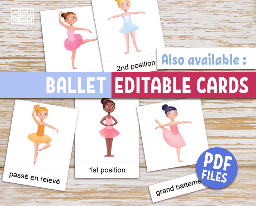 Póster imprimible de posiciones principales de los pies de ballet para ...
