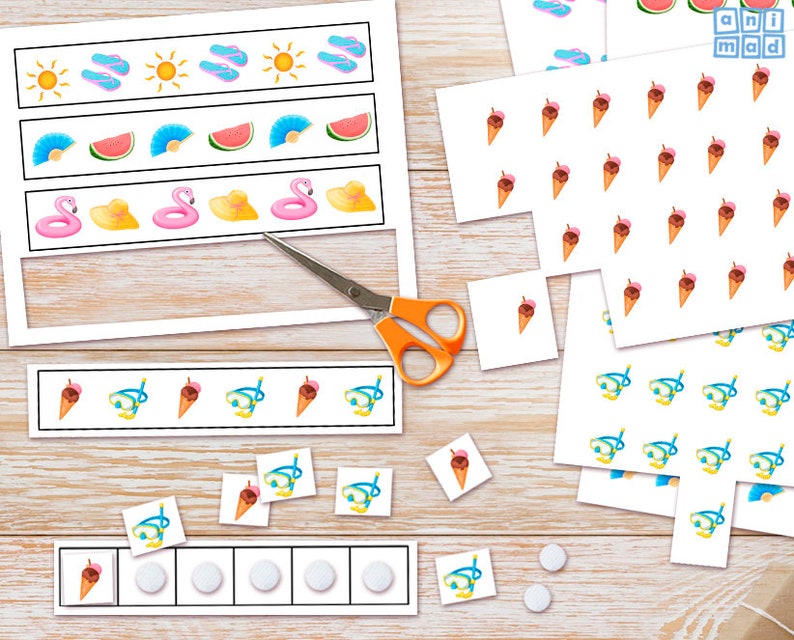 Summer Complete the PATTERN Activity for Preschool and Kindergarten ...