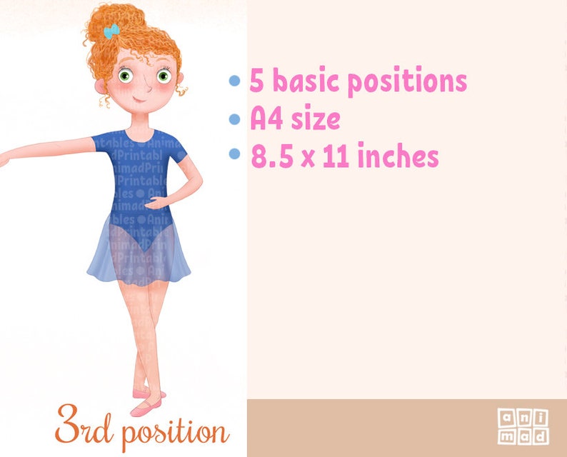 BALLET POSITIONS Printable Poster for Kids, Boys & Girls in Classroom ...