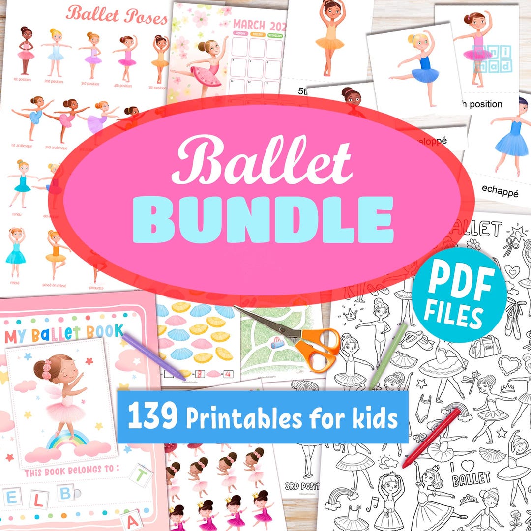 BALLET BUNDLE for Girls, Printable Busy Book Activities, Ballerina ...