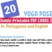 Yoga Poses Printable Flashcards for Preschool Kids in Portuguese ...