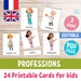 PROFESSIONS Printable Flashcards for Preschool Kids in FRENCH & ENGLISH ...
