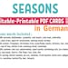 German for Kids SEASONS PRINTABLE CARDS for Kids 56 - Etsy