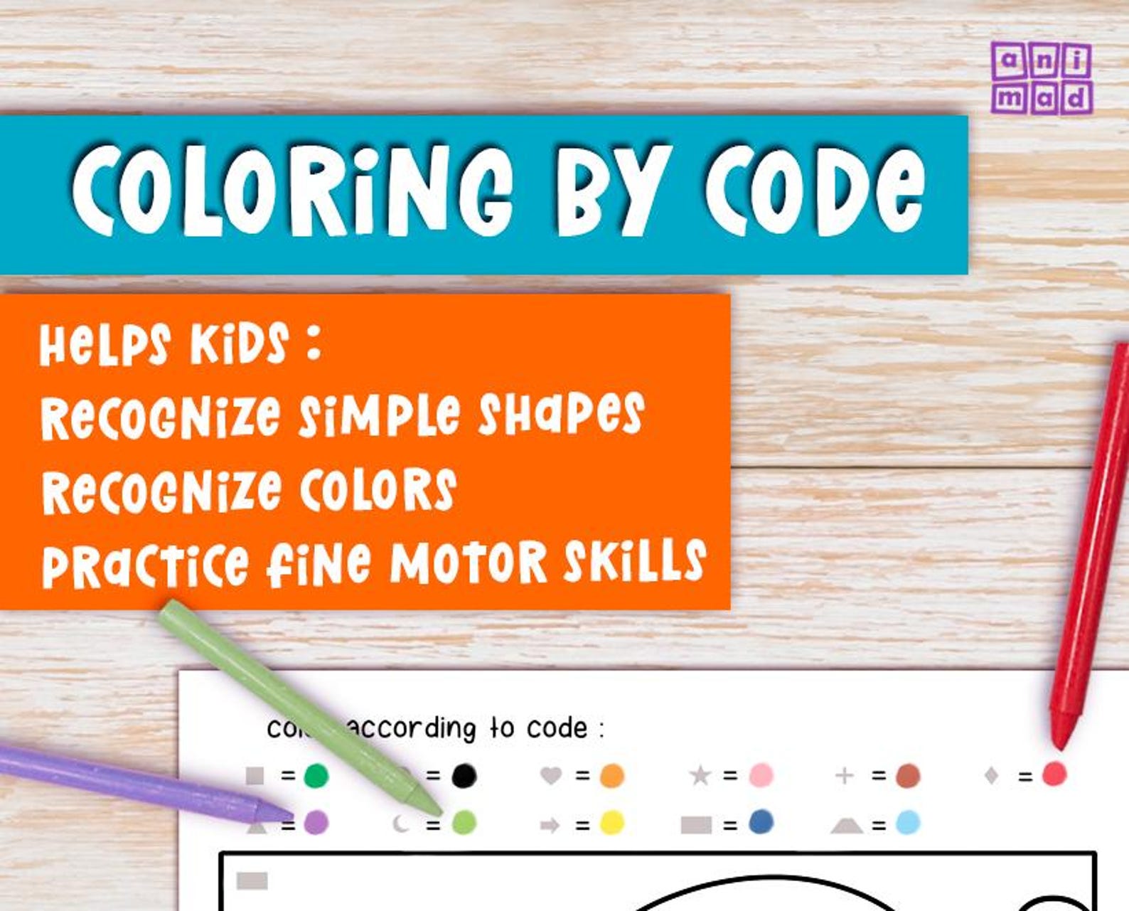 HALLOWEEN Coloring Pages by Code for Preschool Kids, Simple & Easy ...