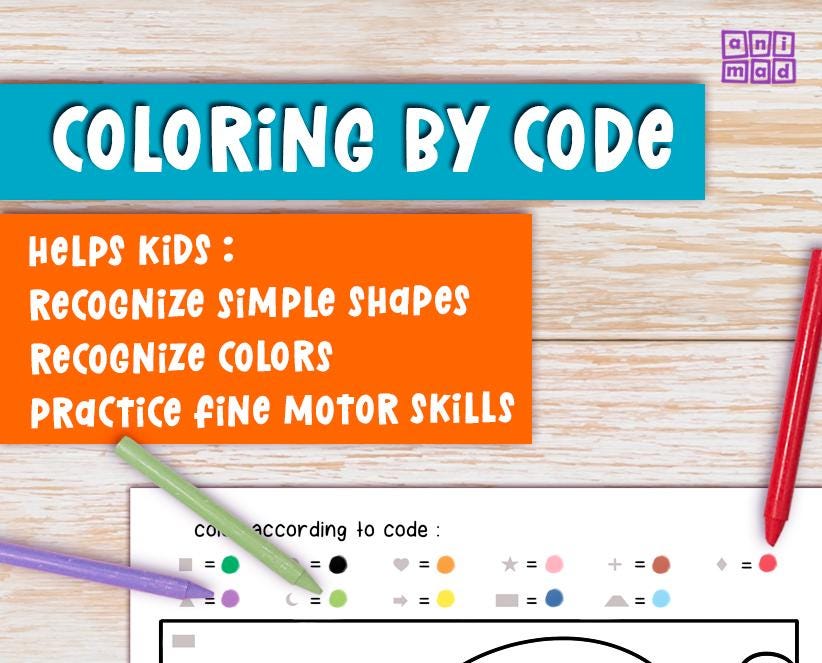 HALLOWEEN Coloring Pages by Code for Preschool Kids, Simple & Easy ...