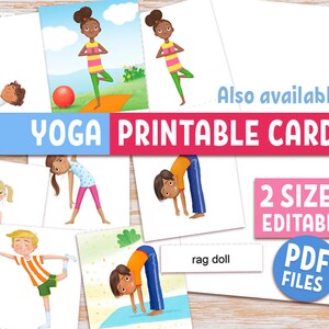 YOGA POSTER for Kids in SPANISH, Printable Yoga Poses Chart ...
