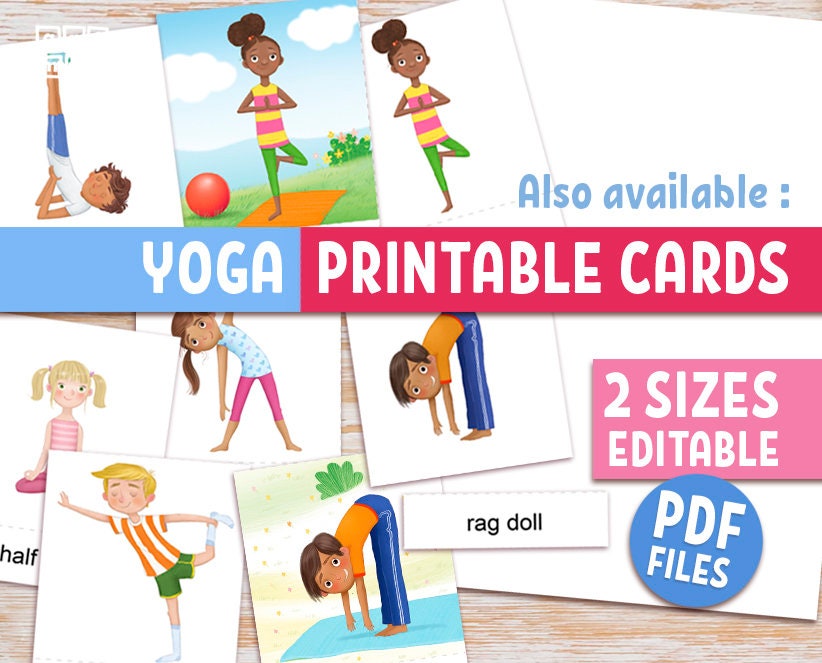 YOGA POSTER for Kids in SPANISH, Printable Yoga Poses Chart ...