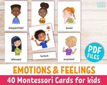 Feelings Cards Montessori - Etsy