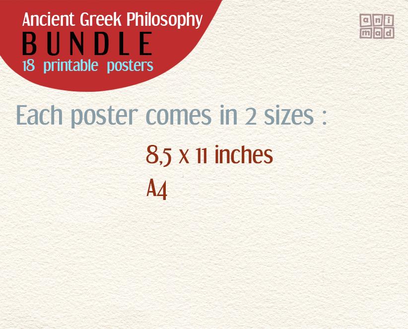 Ancient Greek PHILOSOPHY POSTERS BUNDLE, Set of 18 Printable Quotes for ...