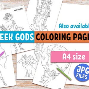 GREEK MYTHS Printable Info Posters for Kids Bundle, Greek Mythology ...