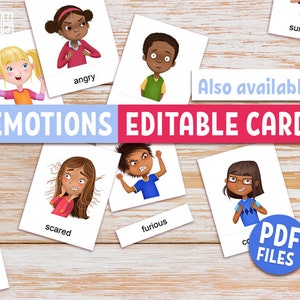 Bilingual Hebrew-english Emotions & Feelings Poster for Kids ...