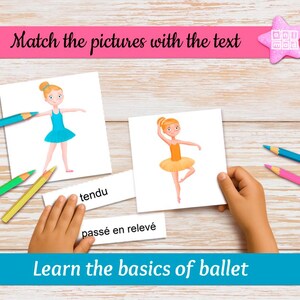 BALLET Poses Printable CARDS for Girls, 23 Montessori Ballerinas Cards ...