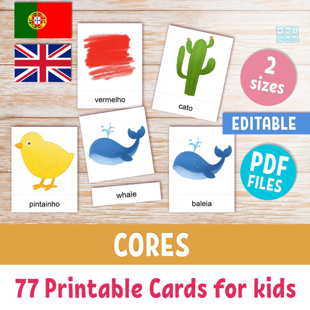 Aprenda CORES flashcards imprimíveis e editáveis para crianças em idade ...