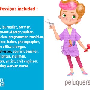 OCCUPATIONS & PROFESSIONS Printable Poster for Preschool Kids in ...