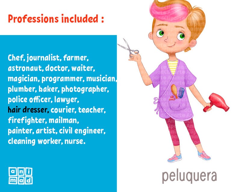 OCCUPATIONS & PROFESSIONS Printable Poster for Preschool Kids in ...