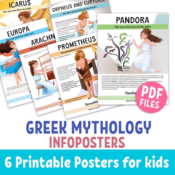 Greek Mythology Printable Poster - Etsy