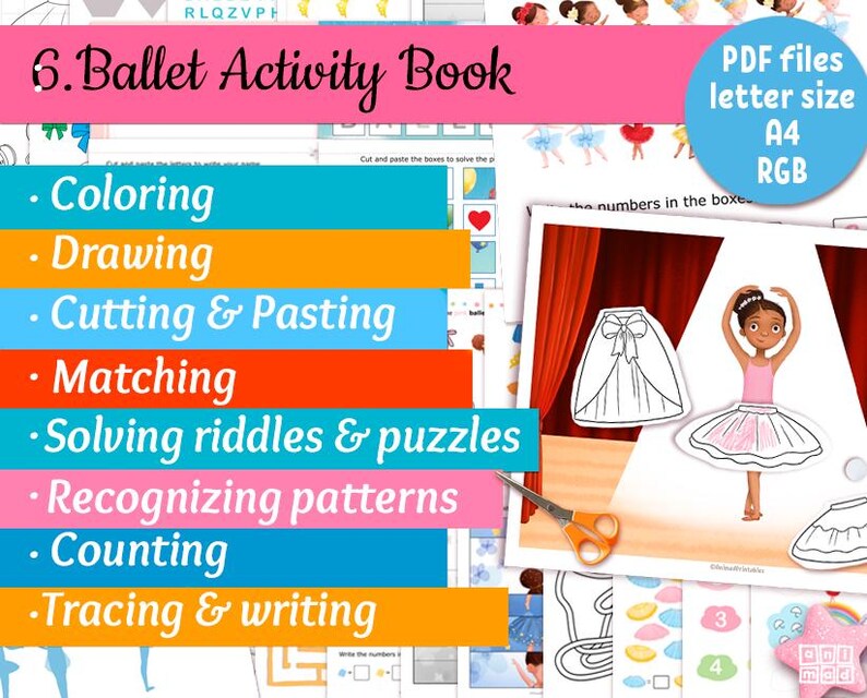 Ballet Printable Bundle for Kids, Montessori Dance Flashcards ...