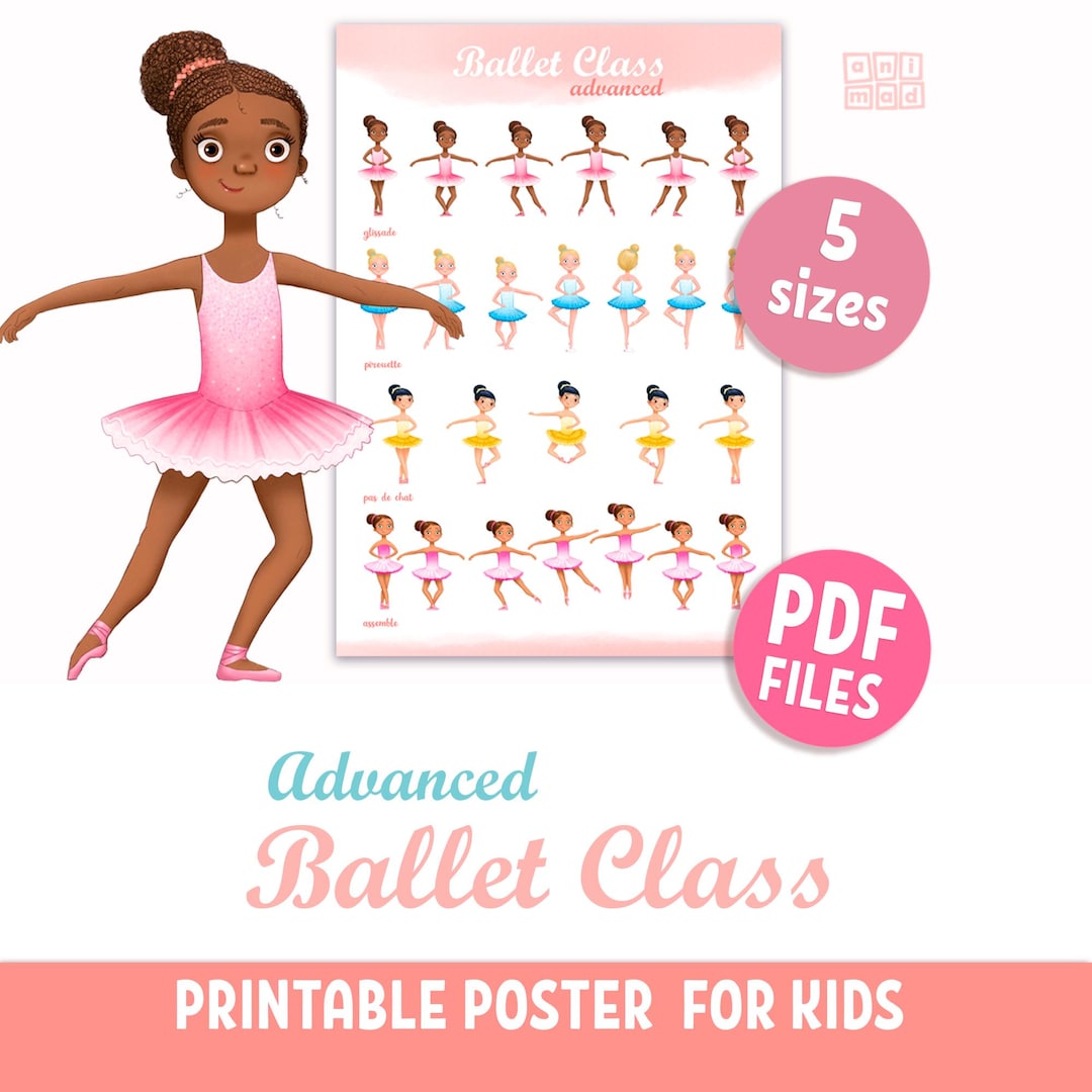 Ballet Positions Poster for Girls, Advanced Ballet Poses, Educational ...