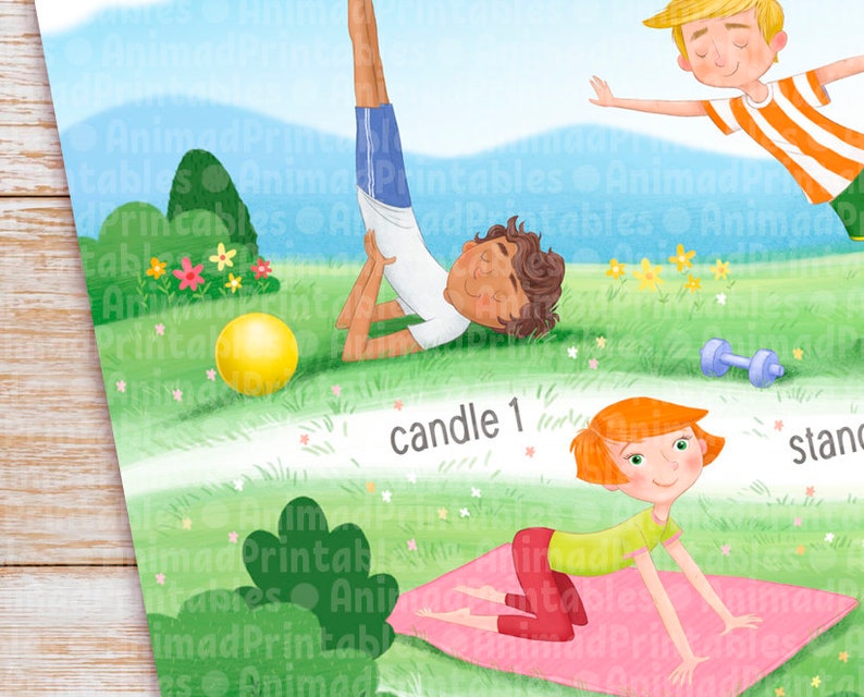 YOGA POSES Printable Poster for Preschool Kids, Classroom, Homeschool ...