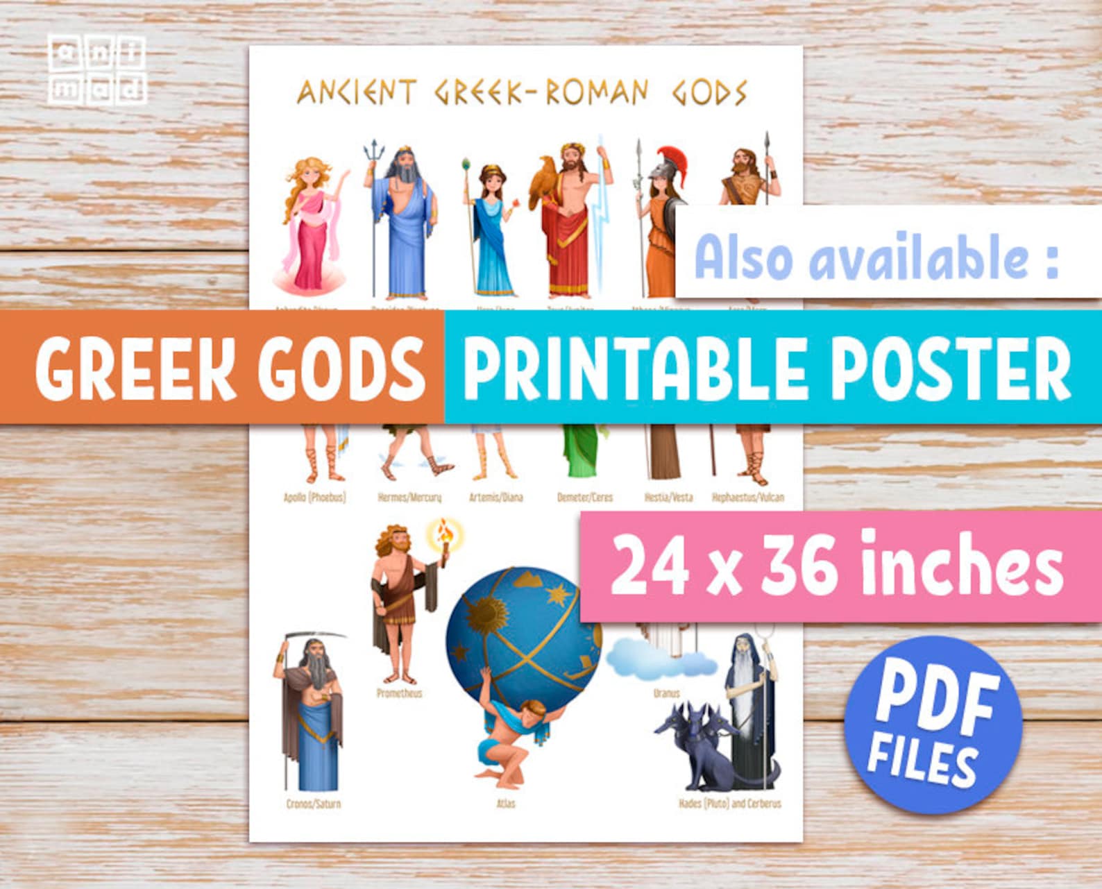 GREEK MYTHS Printable Info Posters for Kids Bundle Greek - Etsy